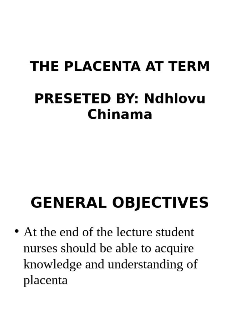 Placenta at Term | PDF | Placenta | Anatomy
