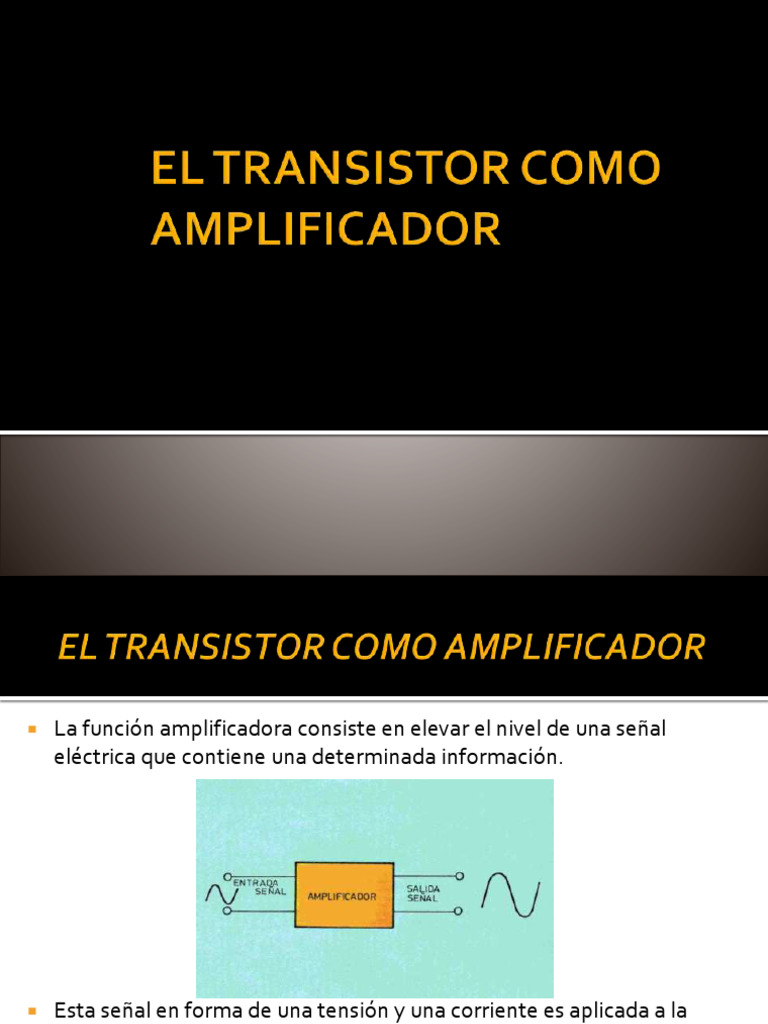 Eltransistorcomoamplificador - 0183 | PDF | Transistor de unión bipolar | Transistor