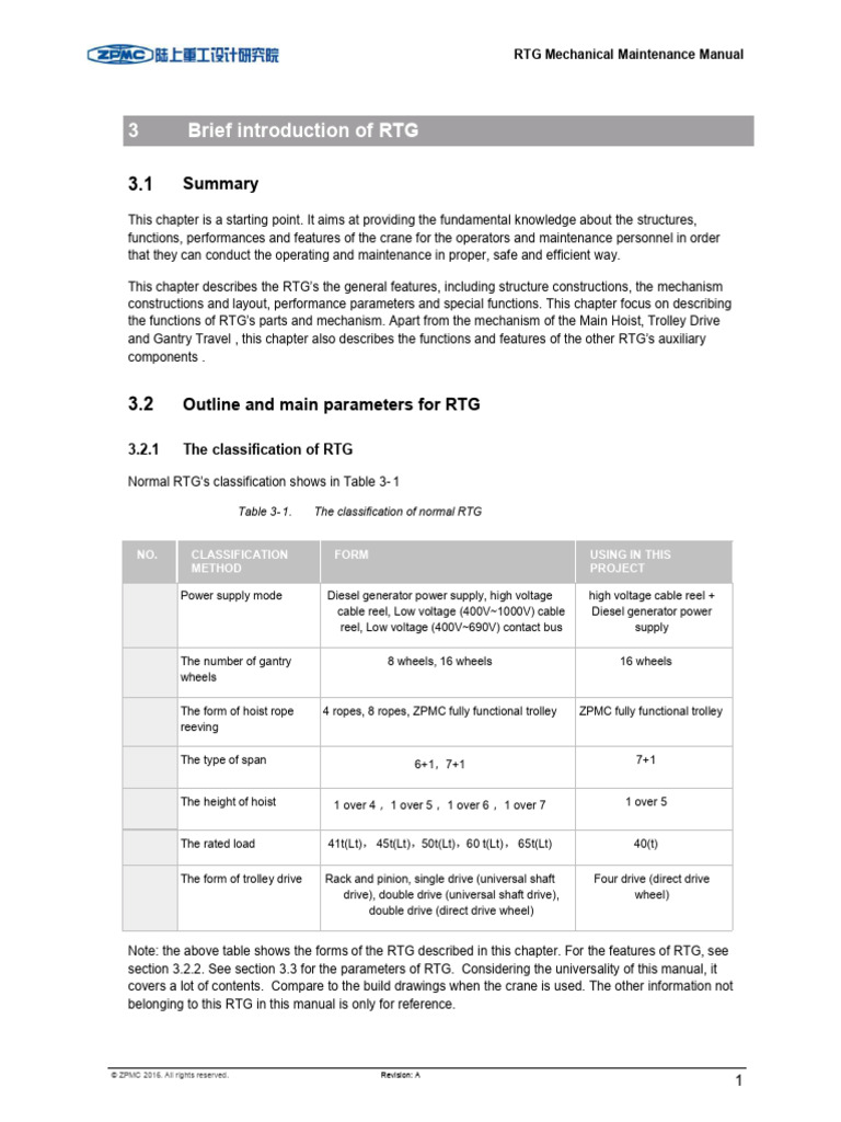 RTG Mechanical Maintenance Manual (14-26) | PDF | Crane (Machine ...