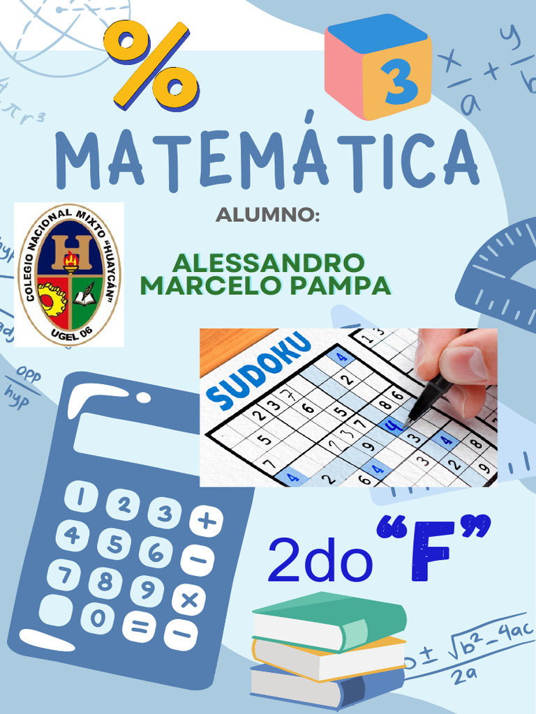 Documento A4 Portada Proyecto de Matemáticas Ilustrado Azul (3) | PDF