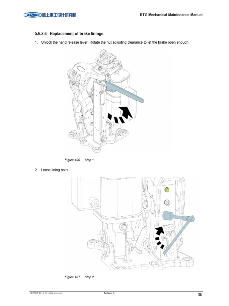RTG Mechanical Maintenance Guide | PDF | Nut (Hardware) | Land Vehicles