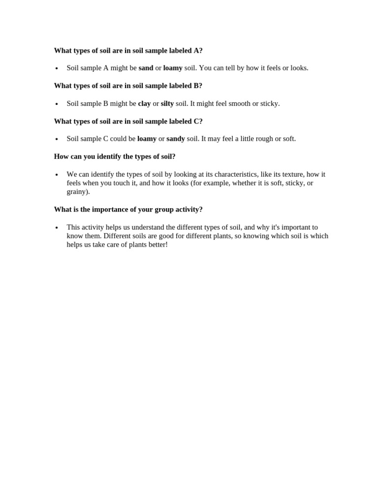 What Types of Soil Are in Soil Sample Labeled A | PDF