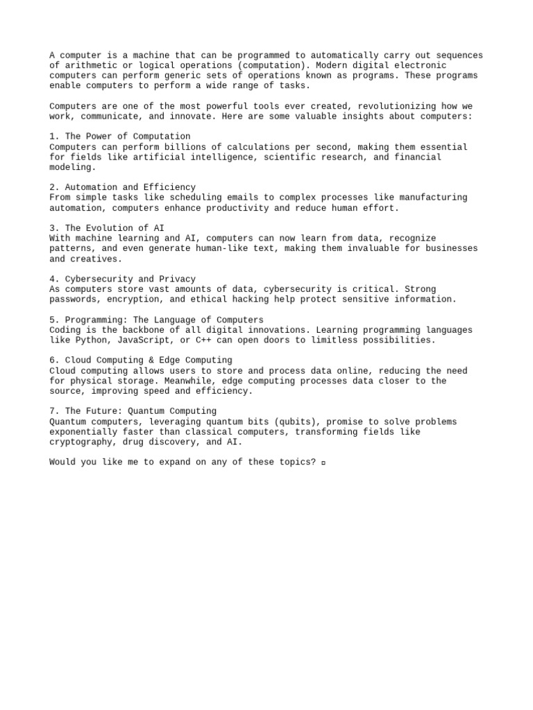 A Computer Is A Machine | PDF