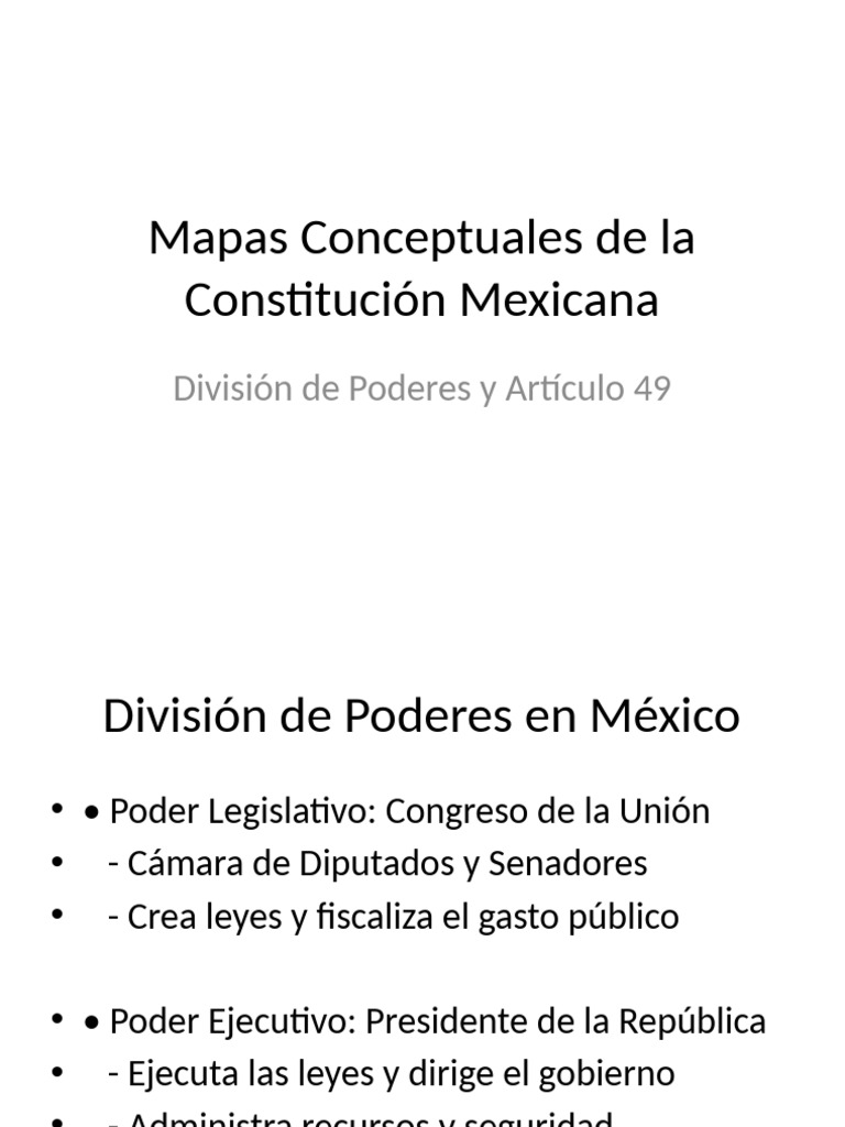 Division Poderes Articulo 49 | PDF