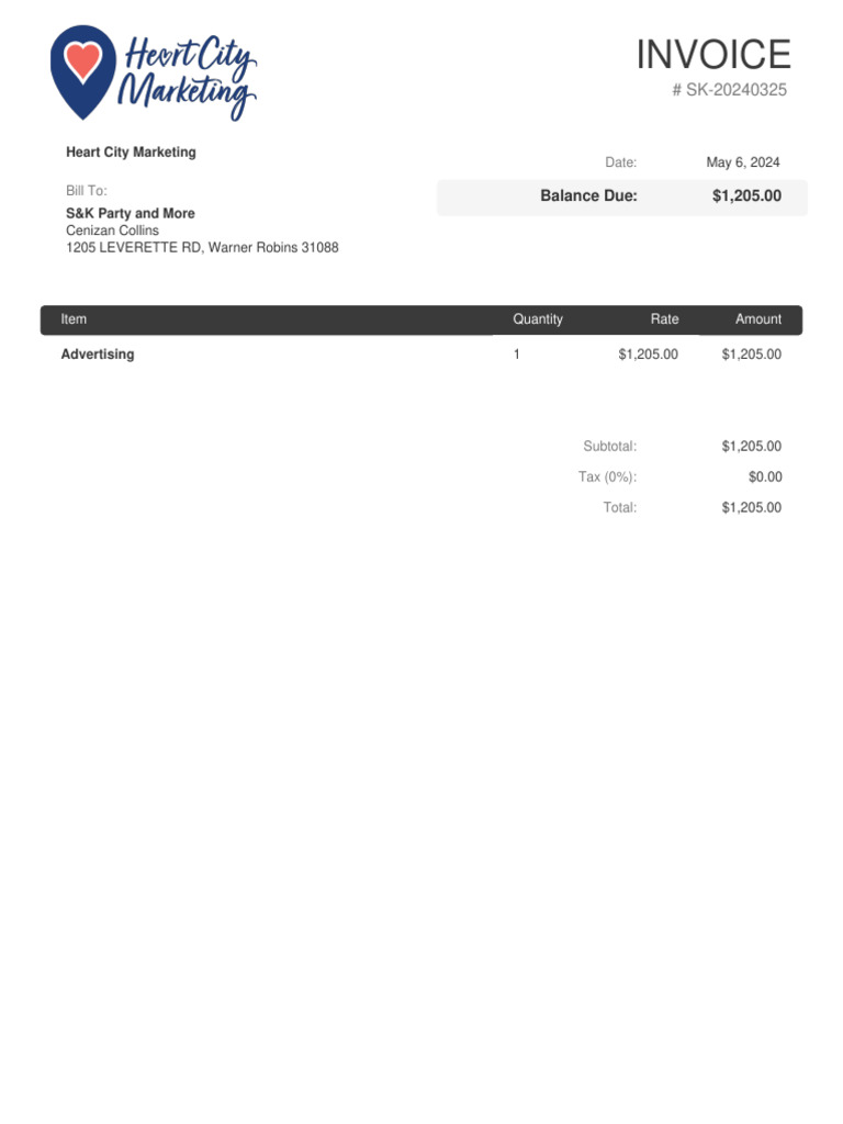 Invoice SK-20240325 | PDF