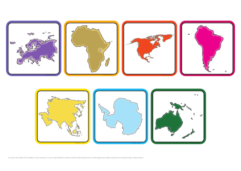 Continent Picture Cards | PDF