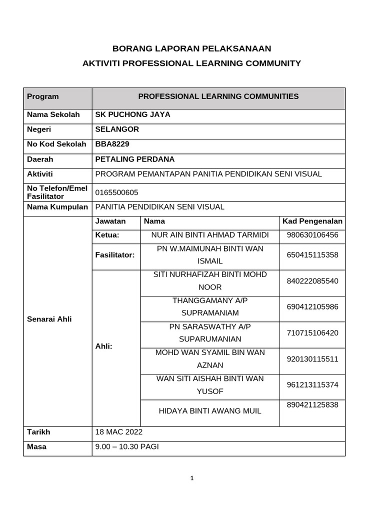 Laporan PLC 2022 | PDF
