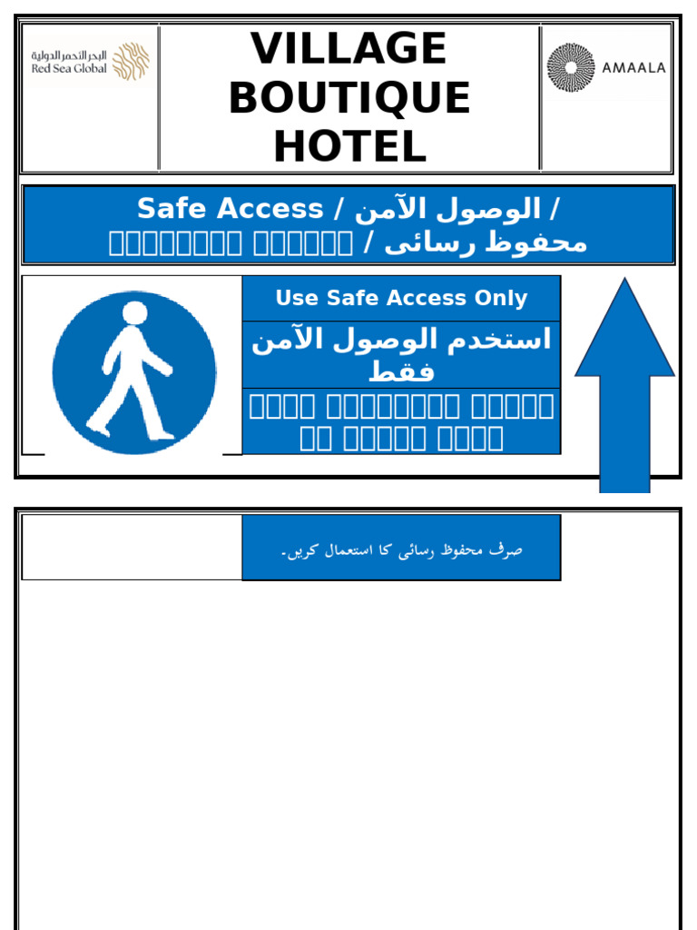 HSE Signage - Safe Access - VBH | PDF