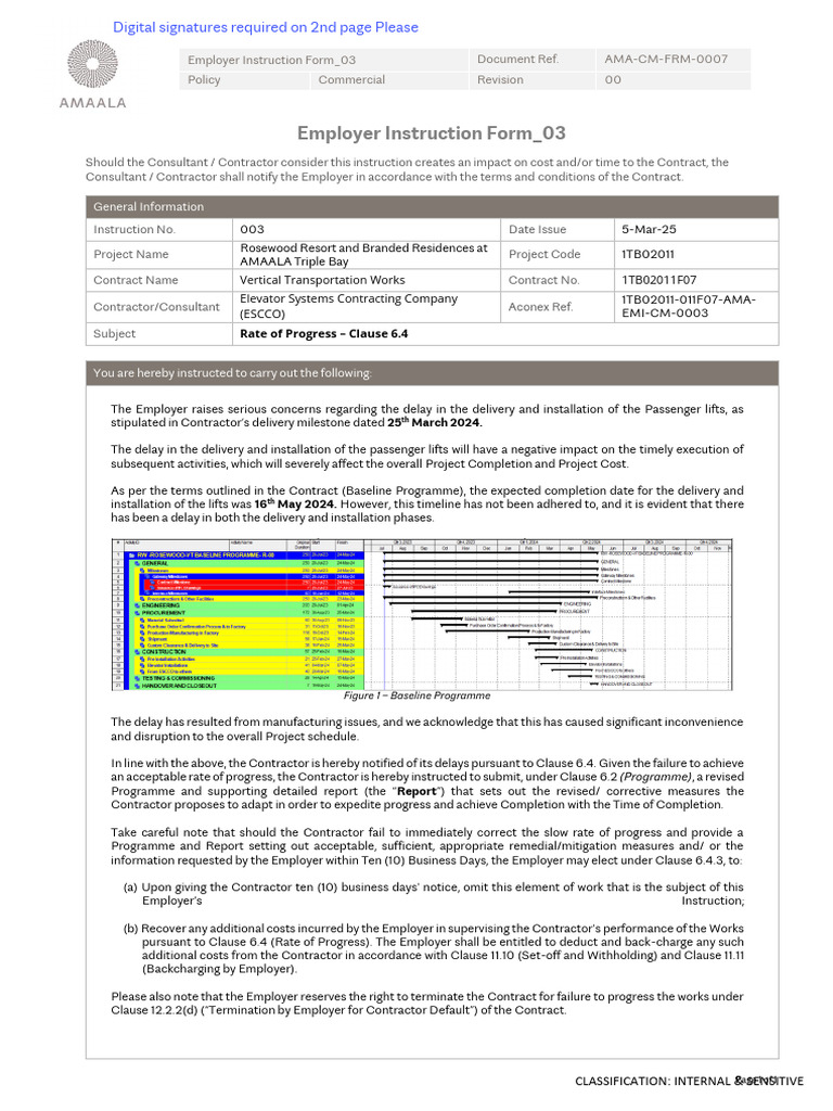 1tb02011 011f07 Ama Emi CM 0003 c0 - Escco Ei 003 Rate of Progress | PDF