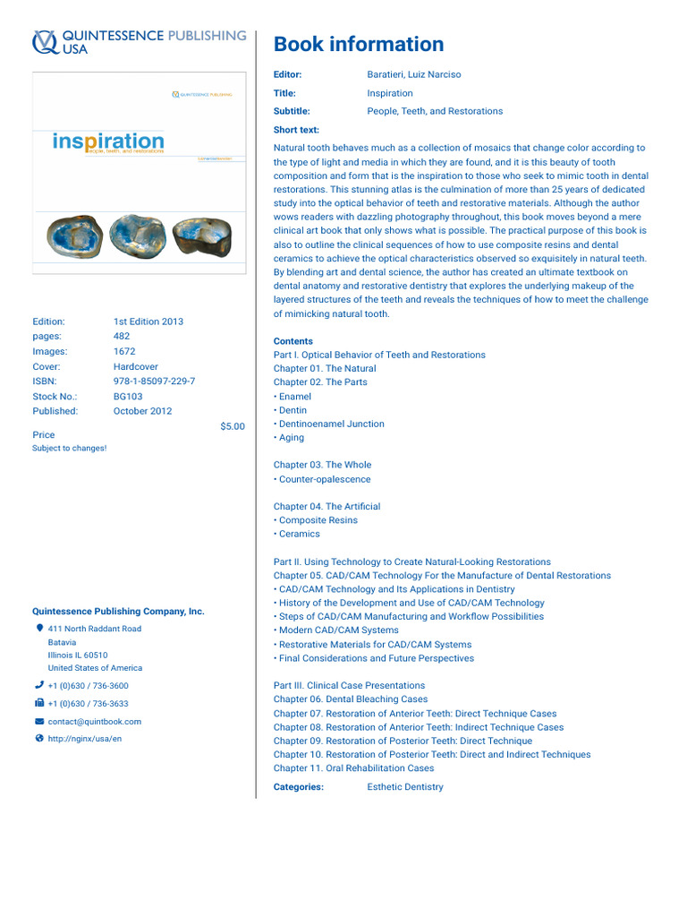 Quintessence Product Download 815242 | PDF | Dental Composite | Tooth