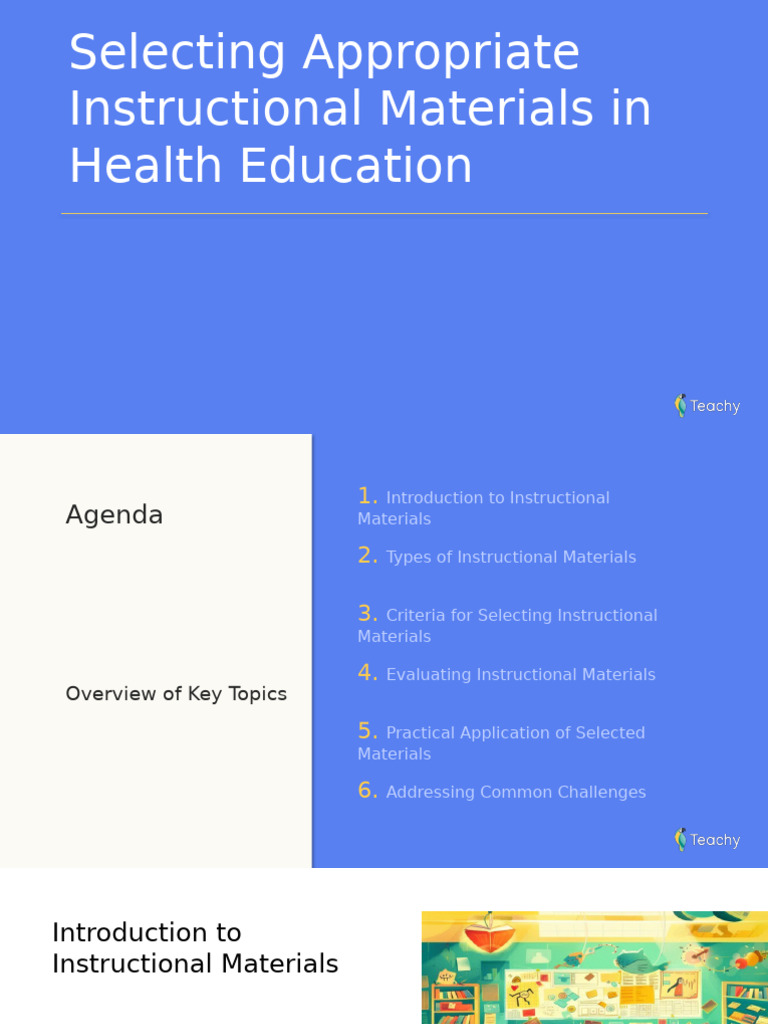 Slide - Selecting Appropriate Instructional Materials in Health ...