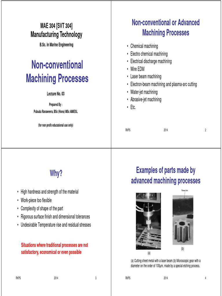 03 Non-Conventional Machining Processes | PDF | Grinding (Abrasive Cutting) | Machining