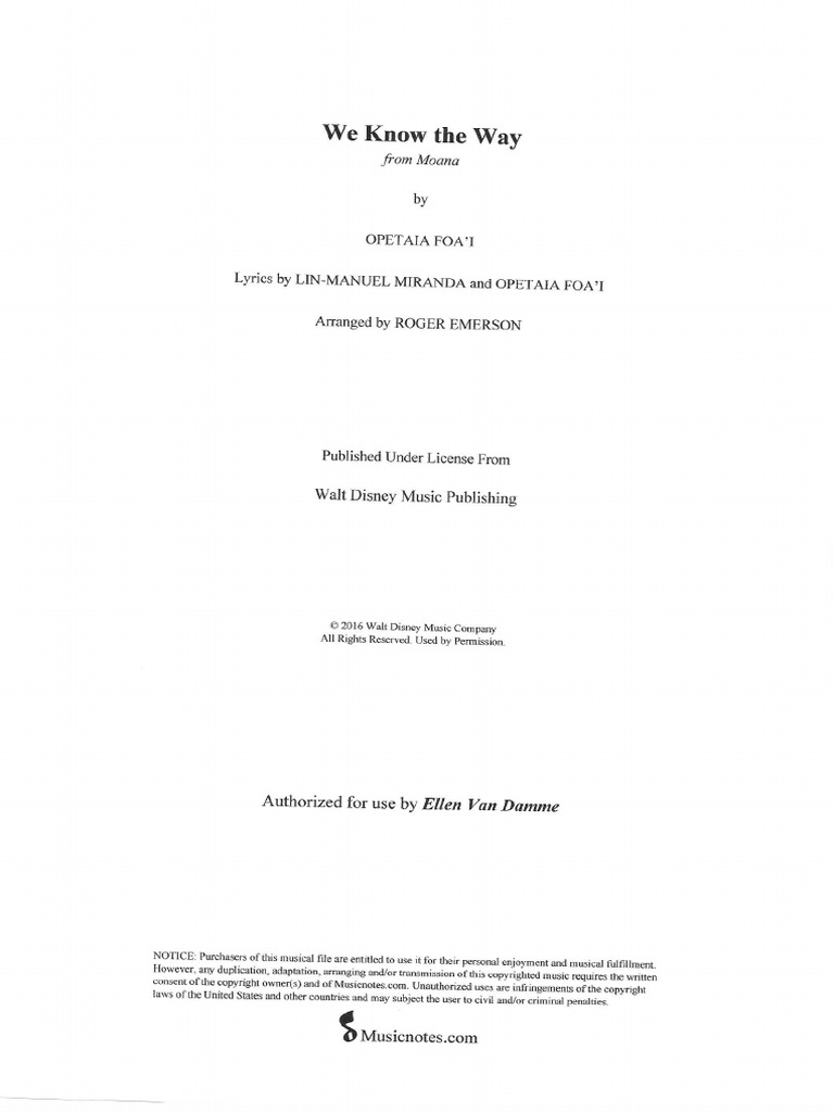 We Know The Way | PDF