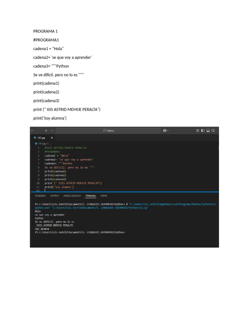 Cadenas Python | PDF
