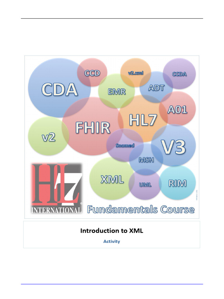 I U04 Introduction XML Activity en V 2019 | PDF | Xml | Formatos de serialización de datos