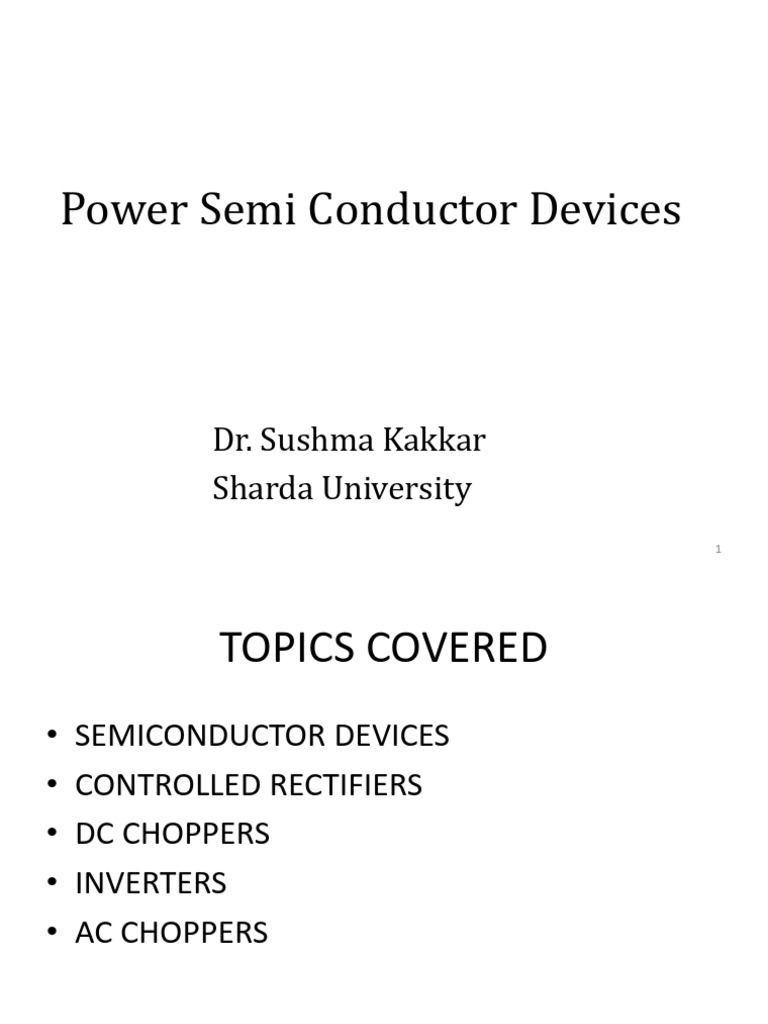 Power Semiconductor Devices | PDF | Bipolar Junction Transistor | Mosfet
