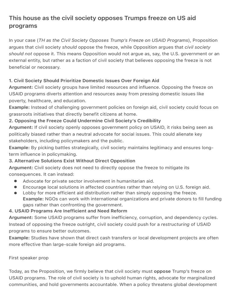 This House As The Civil Society Opposes Trumps Freeze On US Aid ...