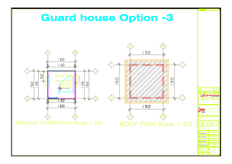 Guard House Layout Plan - Addis Ababa | PDF