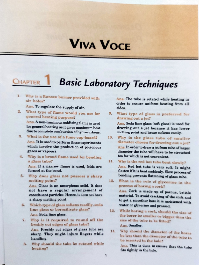 11 Chemistry CBSE - Viva Voce | PDF | Titration | Chemistry