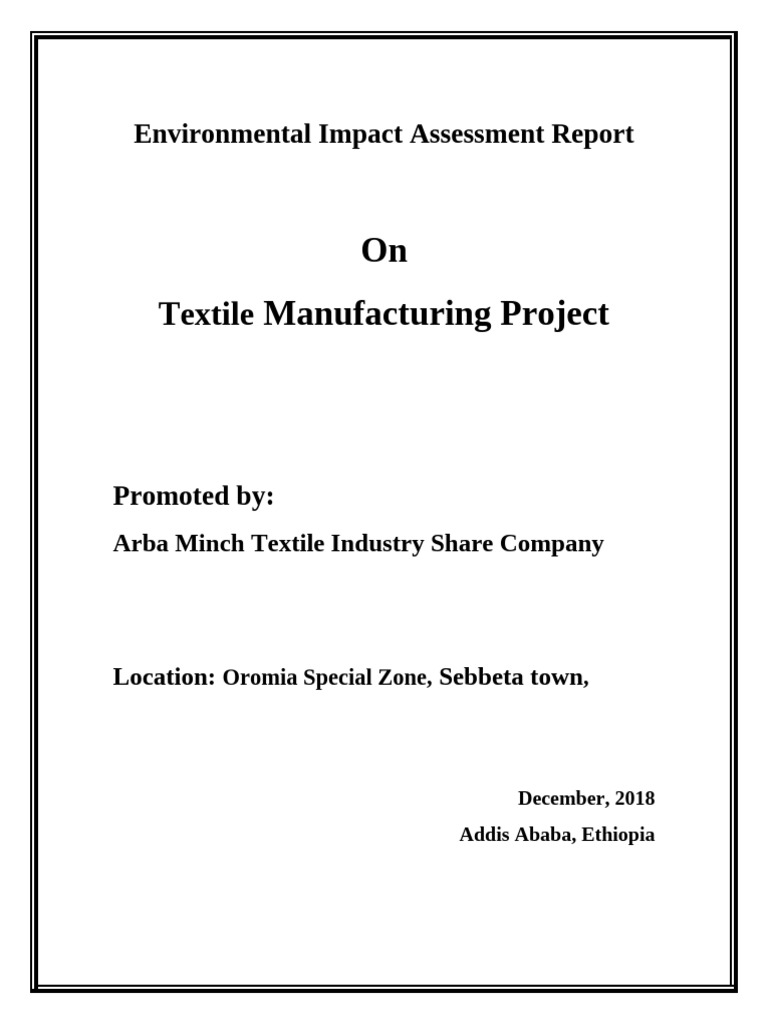 Arba Minch Textile Environmental Impact Assessment | PDF ...