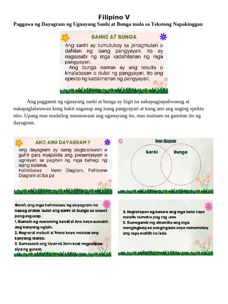 Filipino V Activity Sheet Q4 W1 | PDF