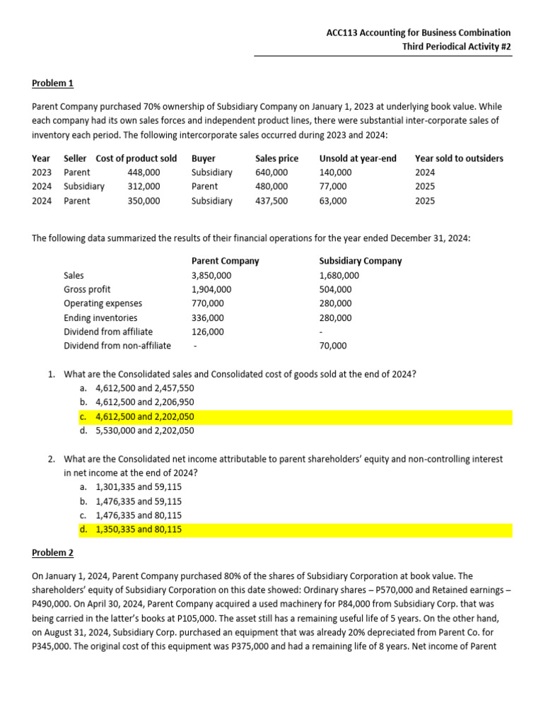 Accounting For Business Combinations Analysis Pdf Depreciation