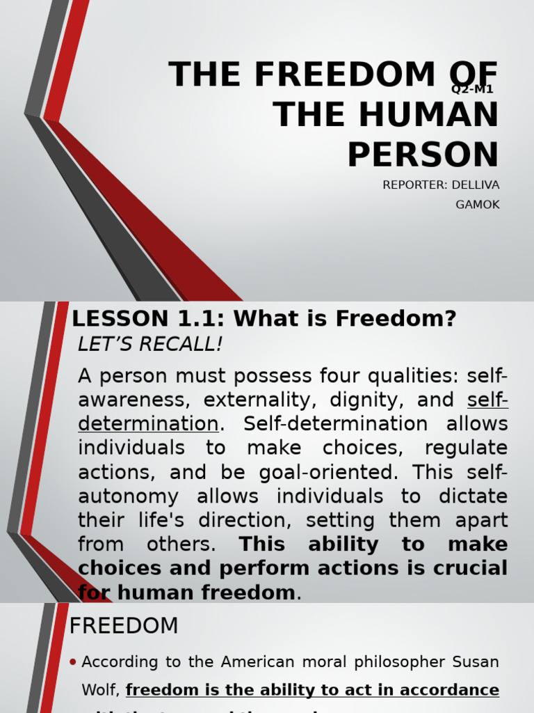 Understanding Human Freedom Concepts | PDF | Psychology | Behavioural ...