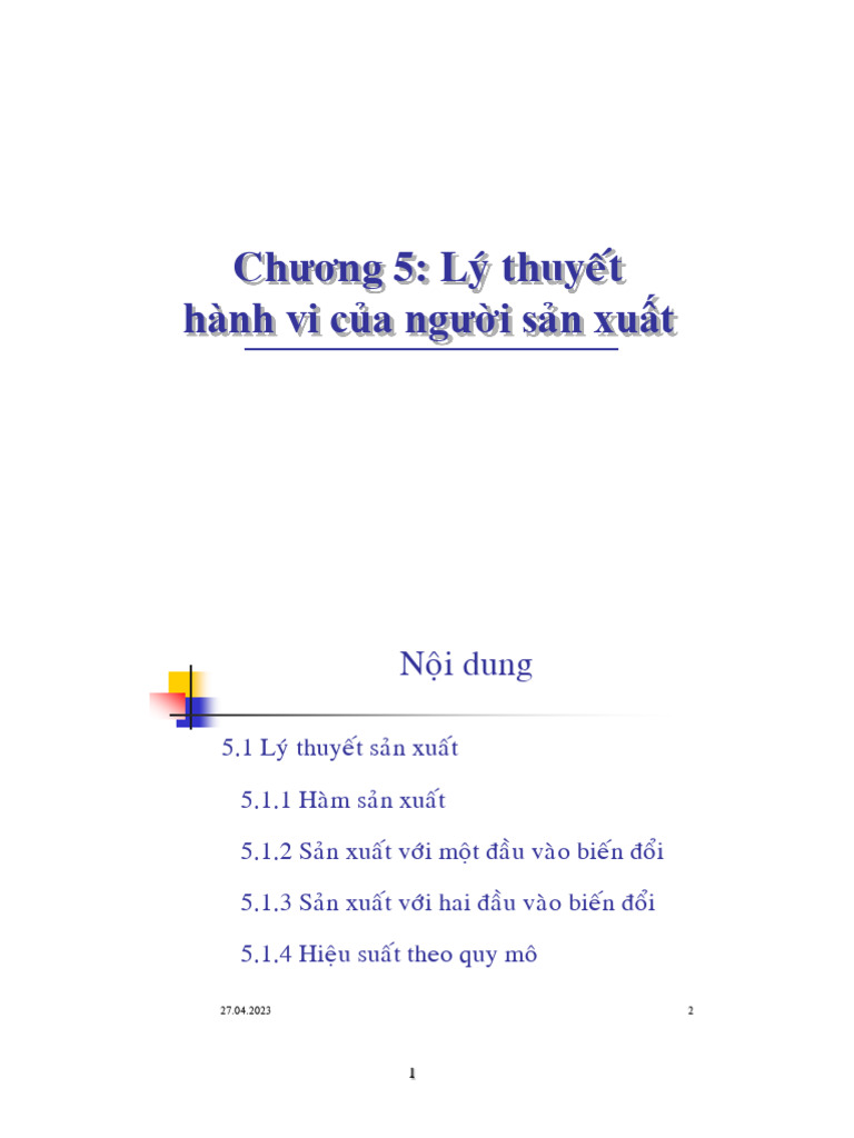 Chuong 5 Ly thuyet hanh vi cua nguoi san xuat | PDF