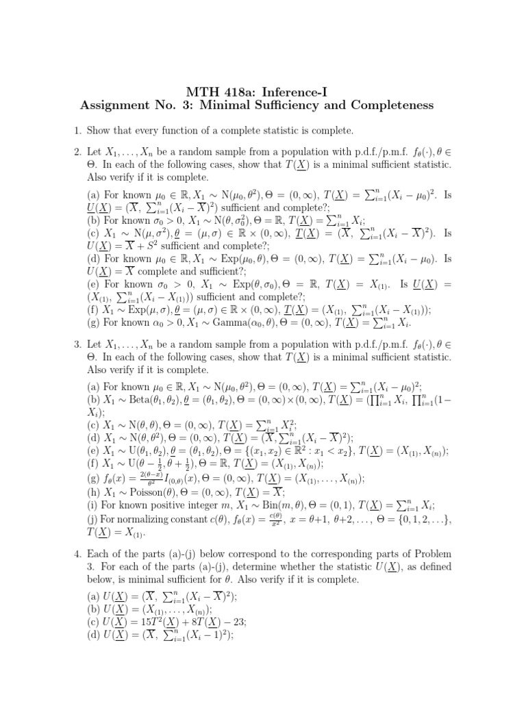 Ass 3 | PDF | Statistical Theory | Statistics
