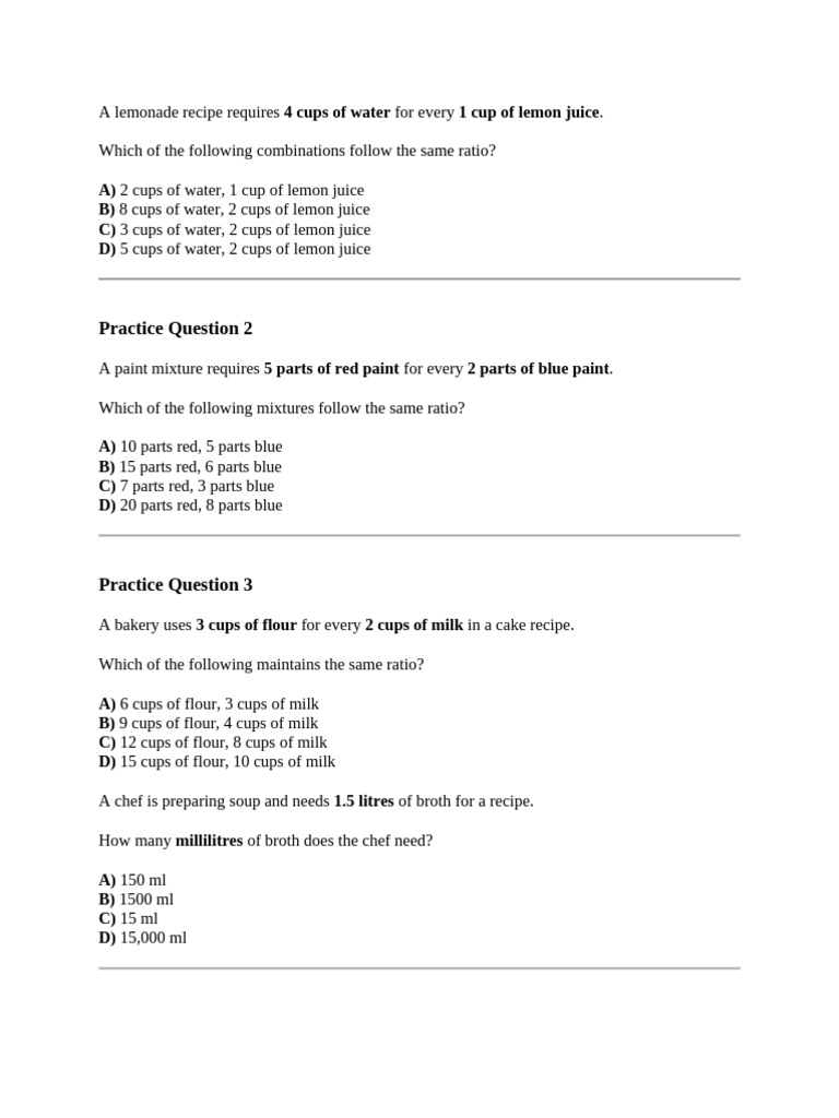 Lemonade Recipe Ratios Explained | PDF