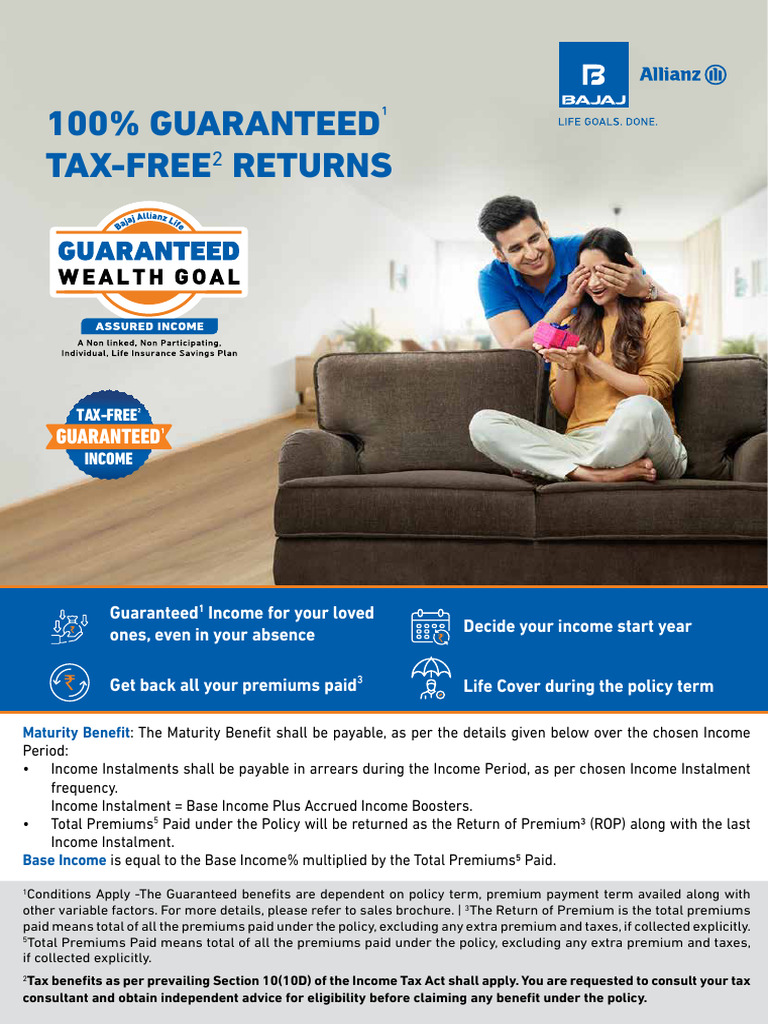 GWG - Assured Income One Pager | PDF | Insurance | Taxes