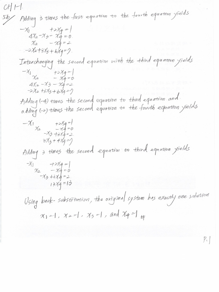 Liner Algebra ch01 練習題 | PDF | Mathematical Objects | Equations