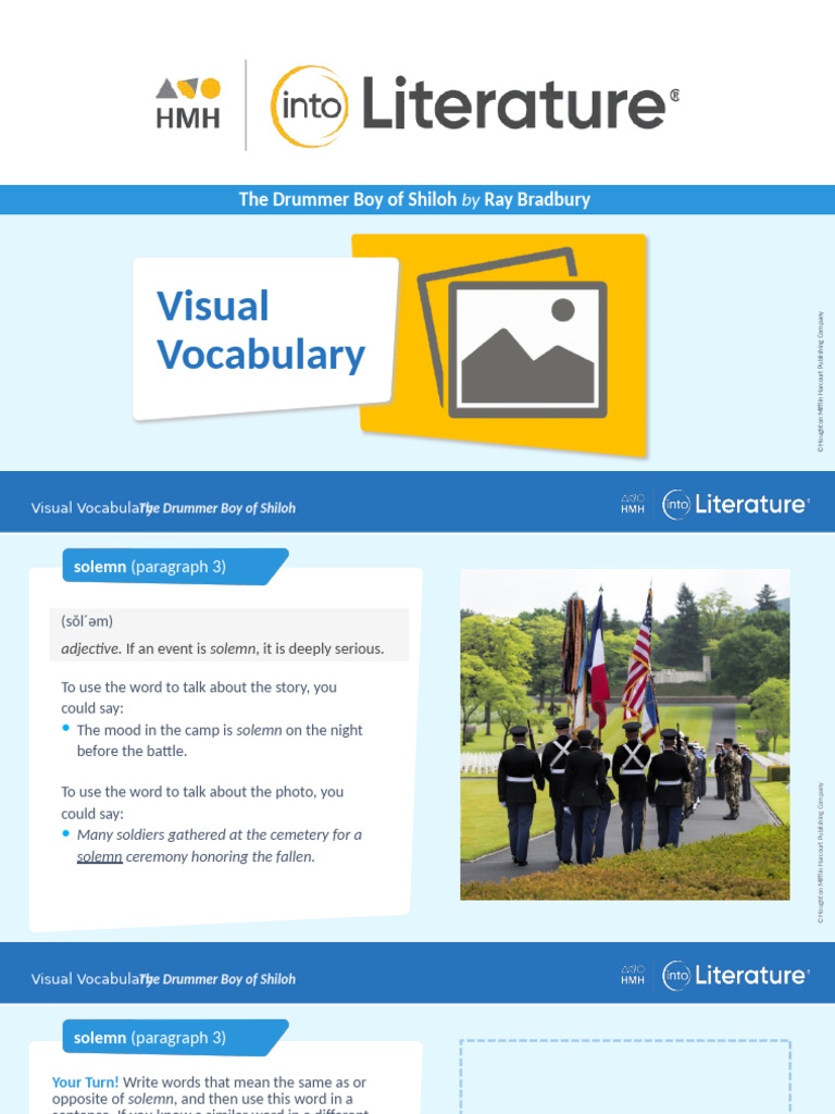 Vocabulary Guide for Drummer Boy of Shiloh | PDF | Copyright