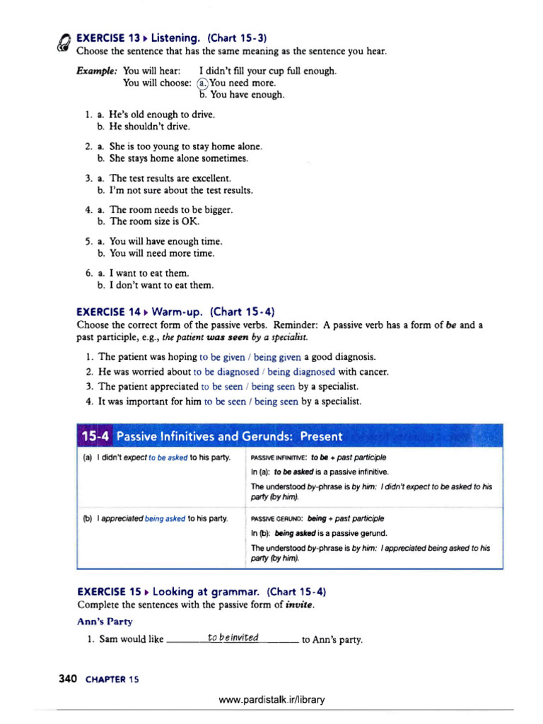 Passive Forms of Gerund and Infinitves Present | PDF