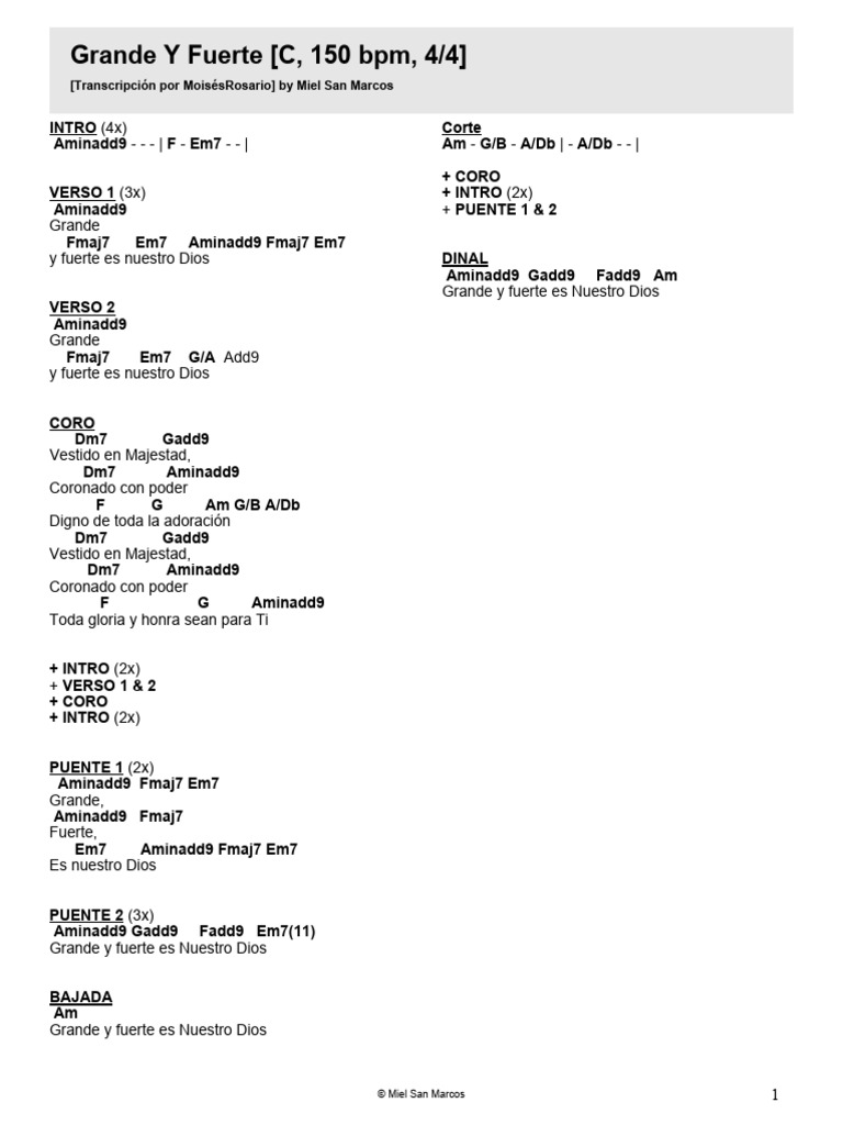 Grande Y Fuerte - C.PDF ORIGINAL | PDF