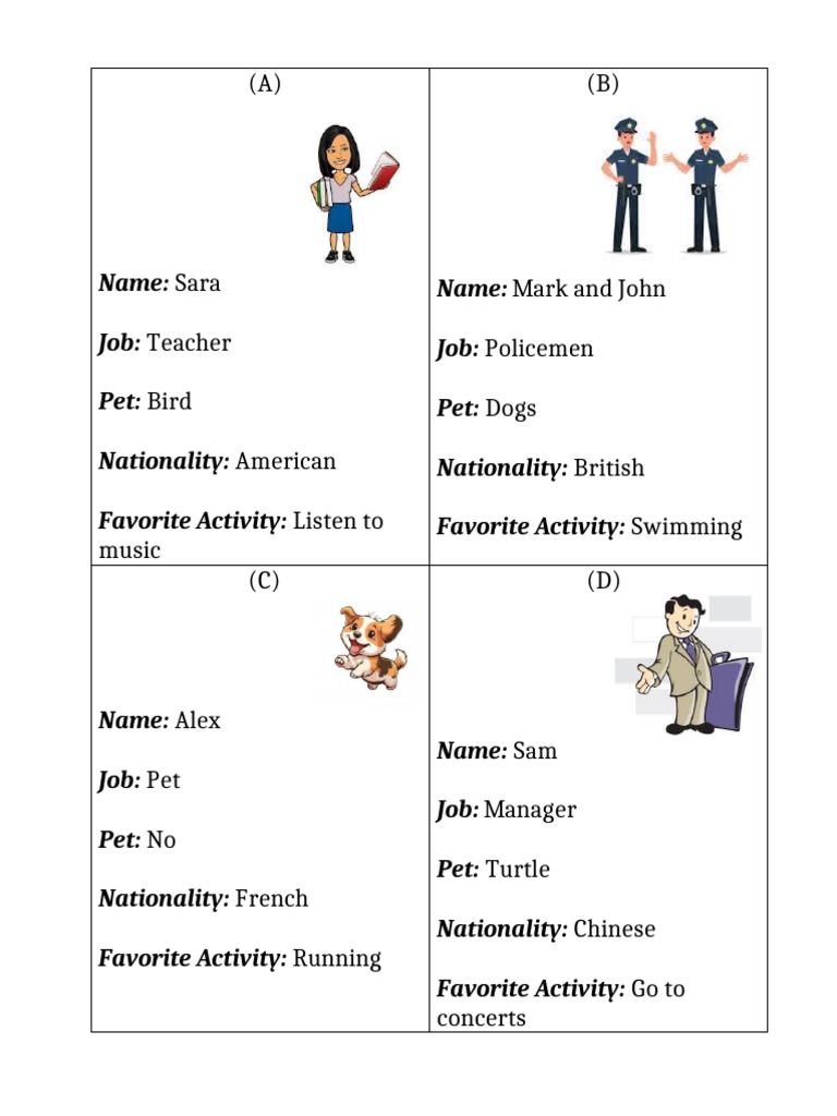 Speaking Activity 1 | PDF