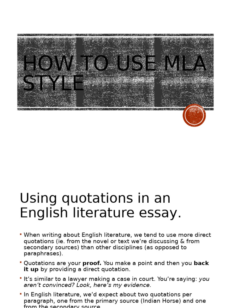 Using Quotations in MLA Format | PDF