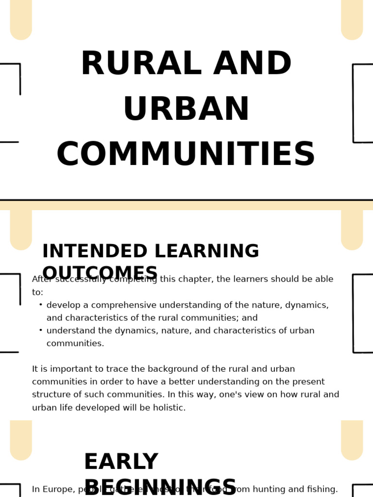 Rural and Urban Communities | PDF | Agriculture | Manila