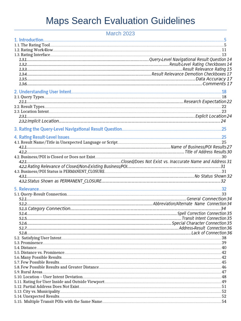 Maps Search Evaluation Guidelines | PDF | Information Retrieval | Computing