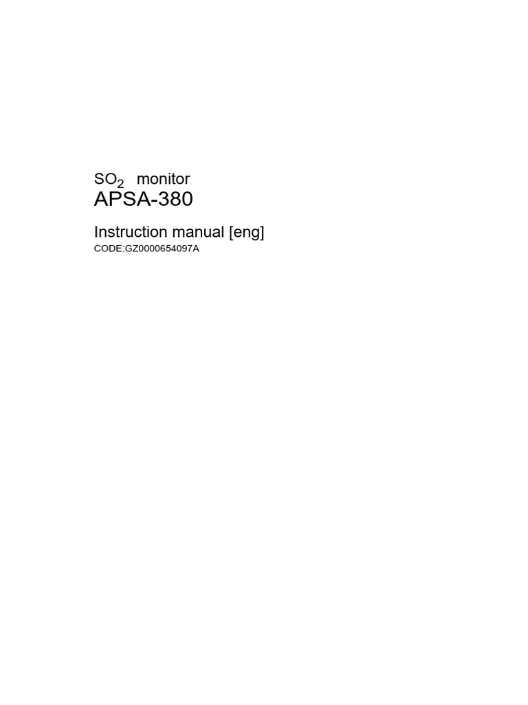 APSA-380 Instruction Manual(E) | PDF | Usb | Touchscreen