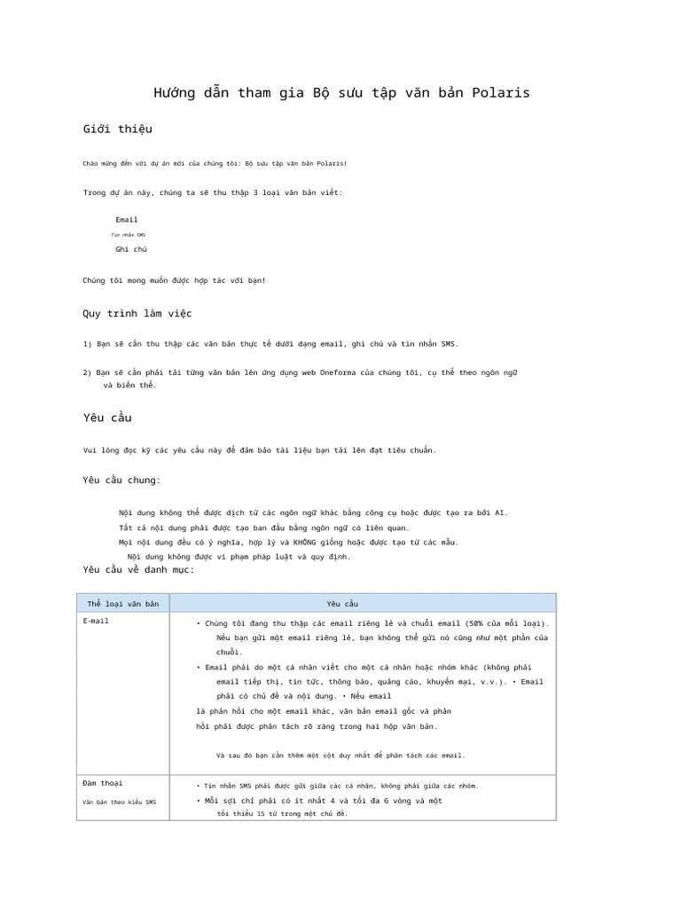 Polaris Text Collection Participant Guide - v1 | PDF