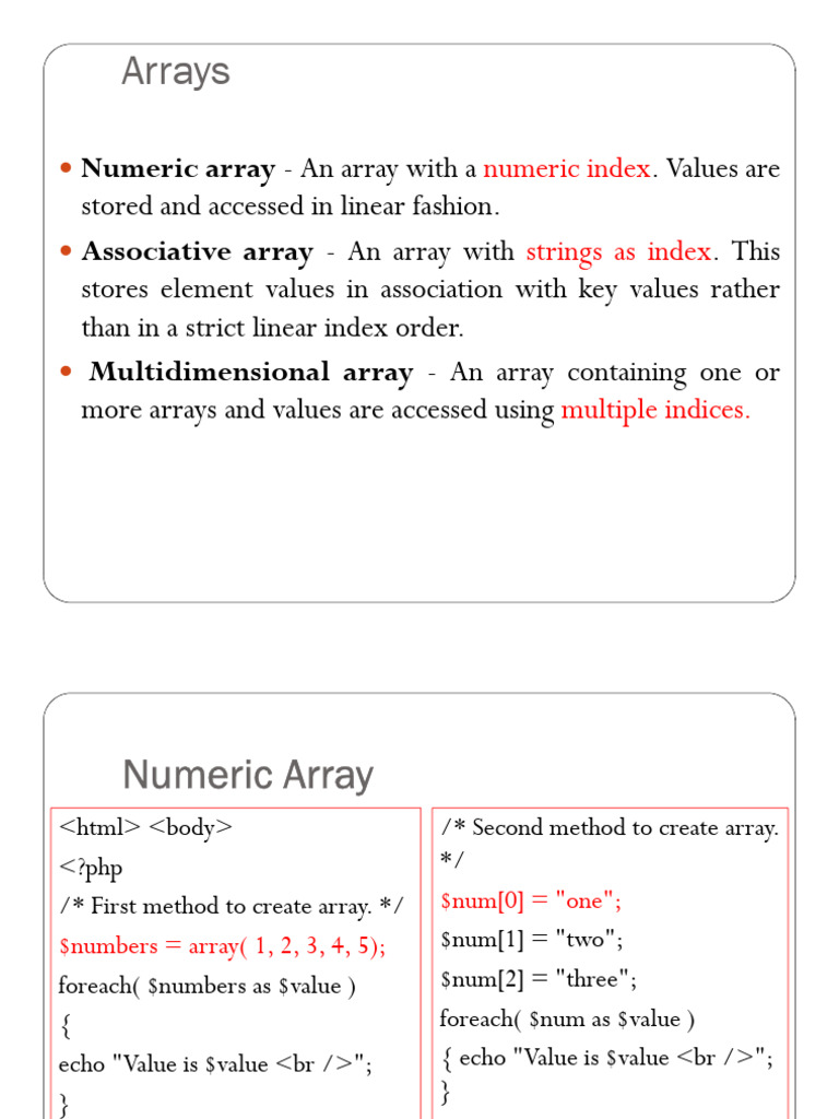 76 Php Arrays And Array Functions 10 10 2024 Pdf Computer Programming Computer Data