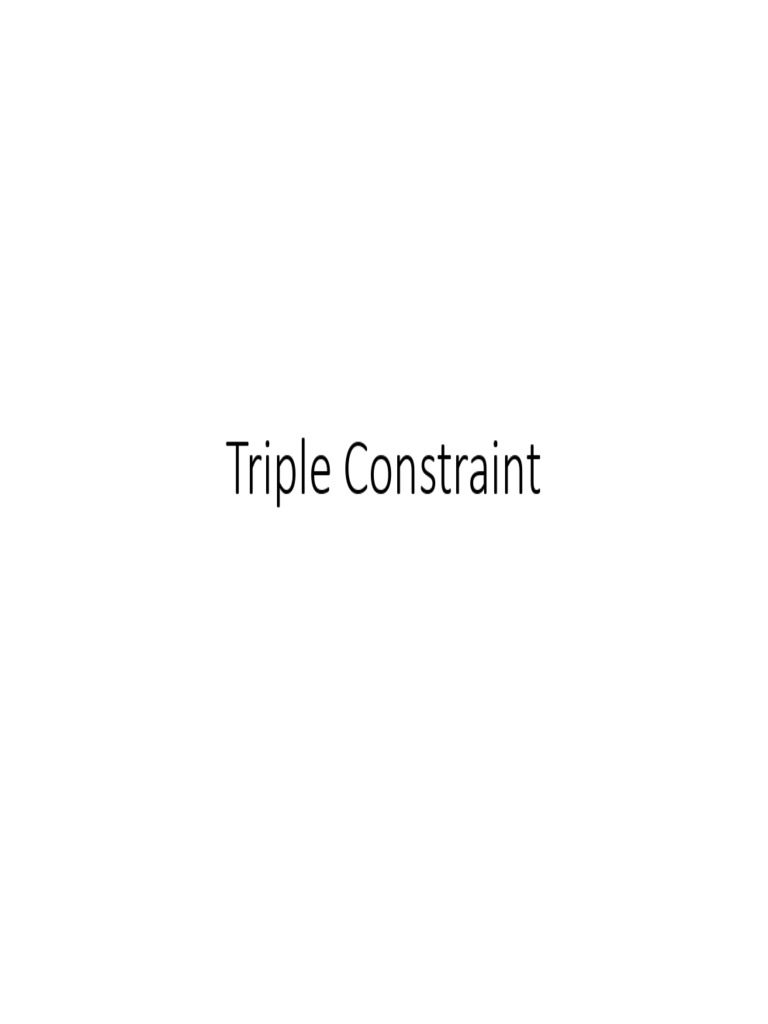 Triple Constraint | PDF