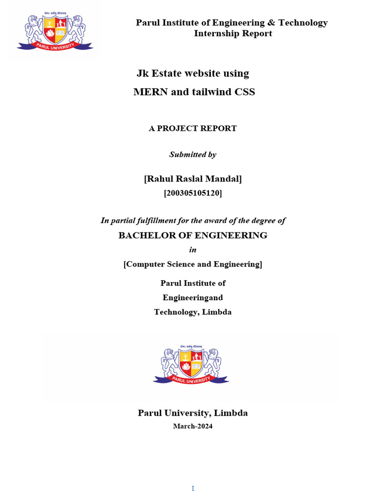 JK Estate Website Project Reports | PDF | Web Development | Databases
