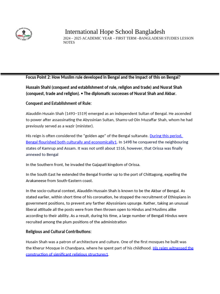 Allauddin Shah Nusrat Shah | PDF | Bengal