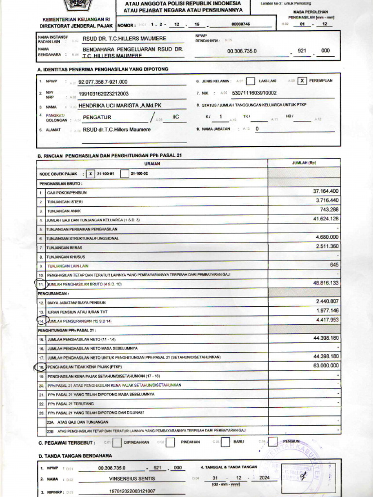 Formulir A2 2025 | PDF