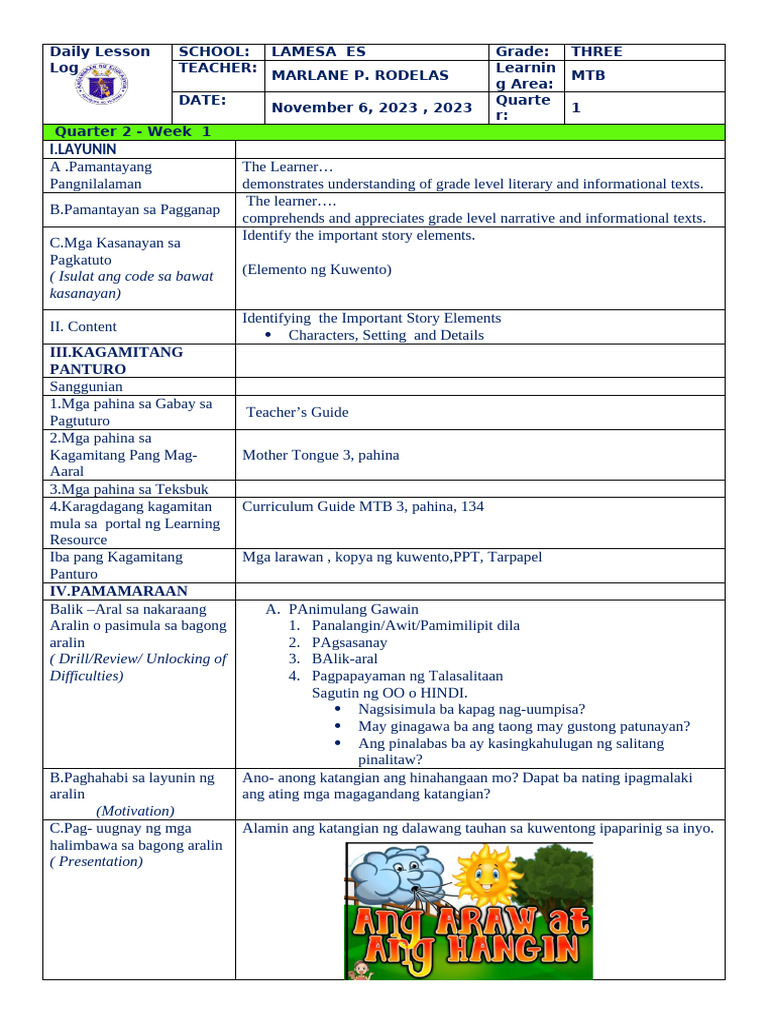 MTB Q2 Week 1 Day1 | PDF