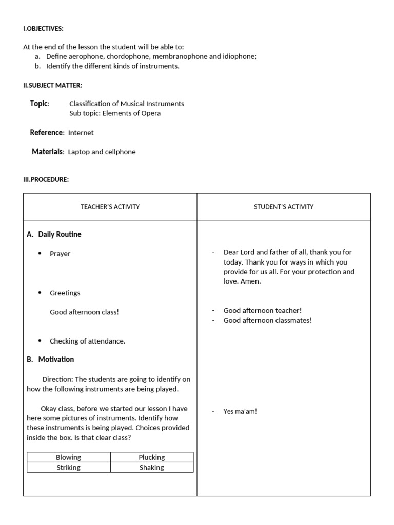 LESSONPLANMUSIC | PDF | String Instruments | Musical Instruments