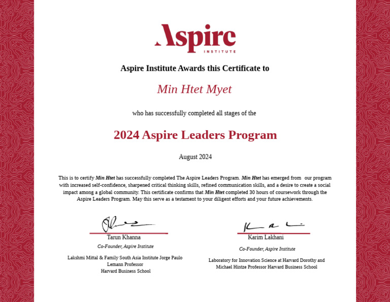 min_htet_myet_alp_2024_certificate_of_completion | PDF