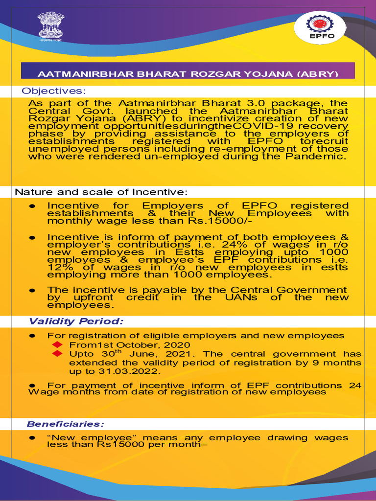Brochure Abry Scheme Final | PDF | Employment Compensation | Labor